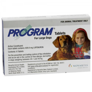 Program Flea Control Dog 20 to 80kg Large Dog - 6 x 409.8mg Tablets ...